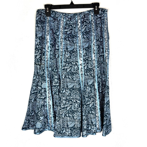 Peruvian Connection | Skirts | Peruvian Connection Blue Floral Batik ...